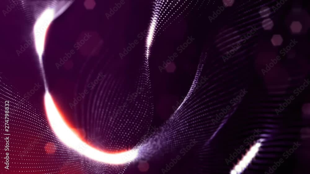 Vidéo Stock Microworld or nano technology red background. Seamless ...