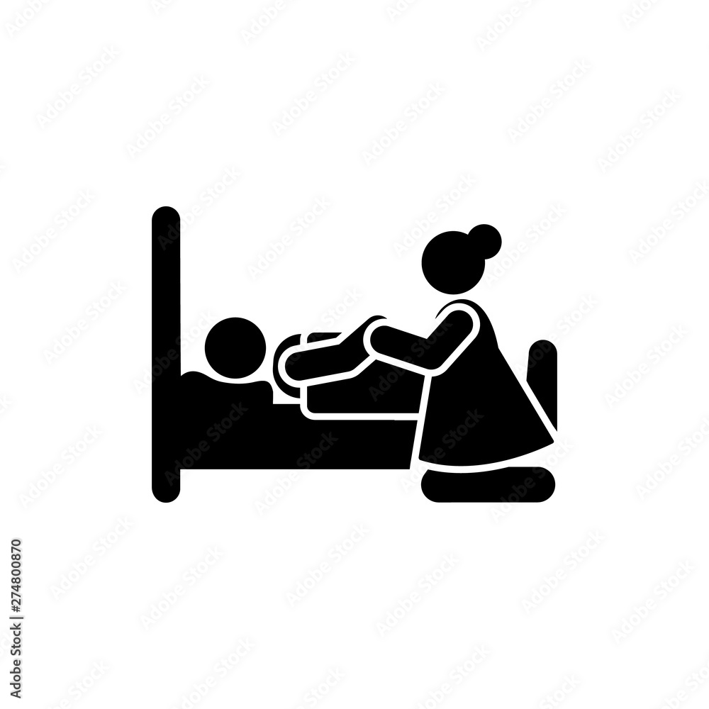 Woman patient sorrow widow icon. Element of pictogram death ...