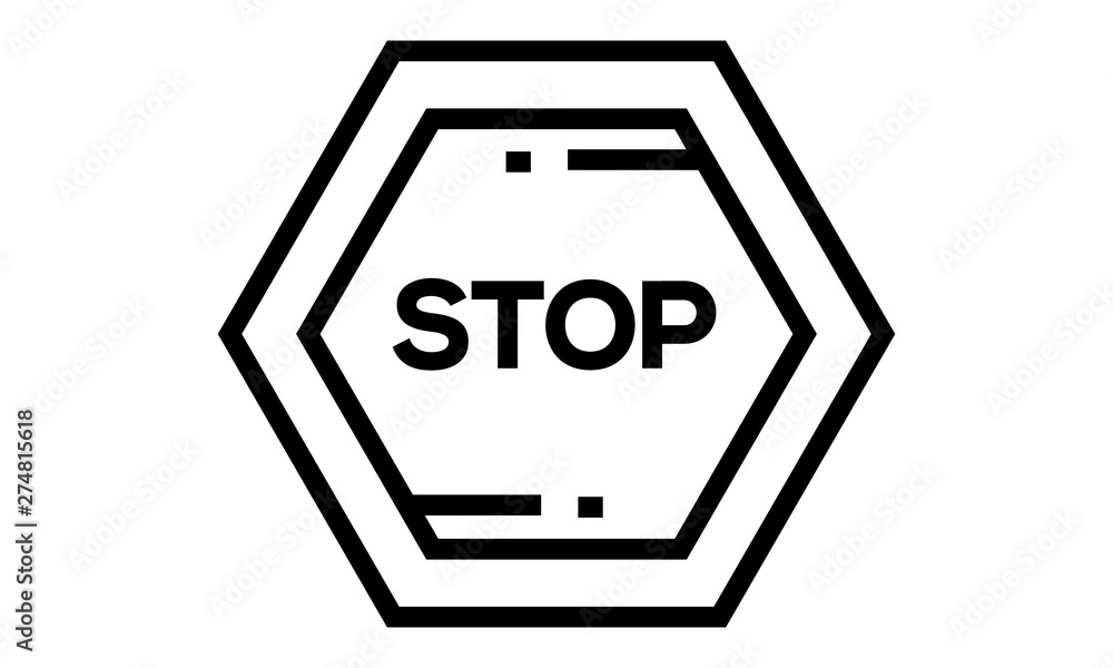 Stop sign vector image Stock Vector | Adobe Stock