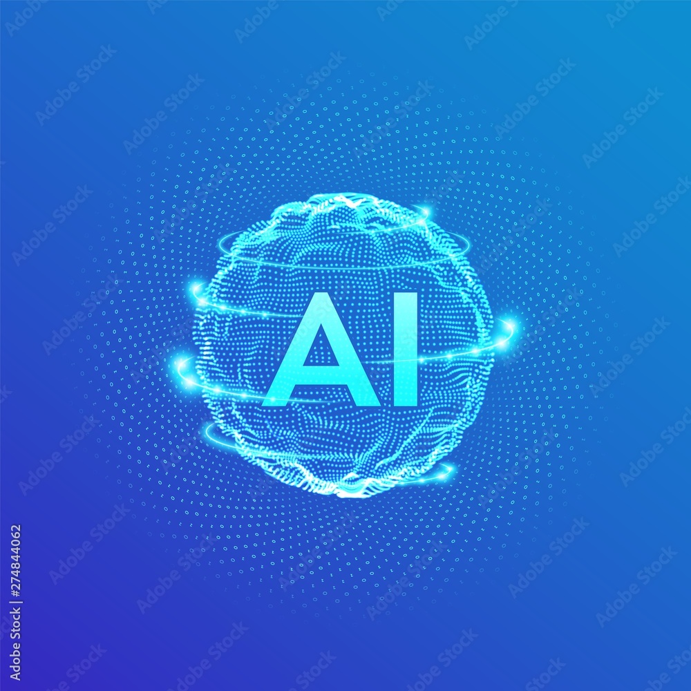 AI. Artificial Intelligence Logo. Artificial Intelligence and Machine ...