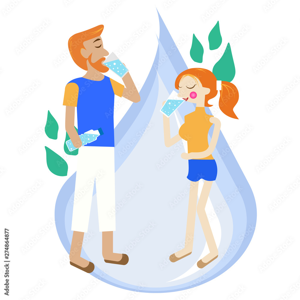 Drinking water for everyday with vector,illustration,flat,cartoon ...