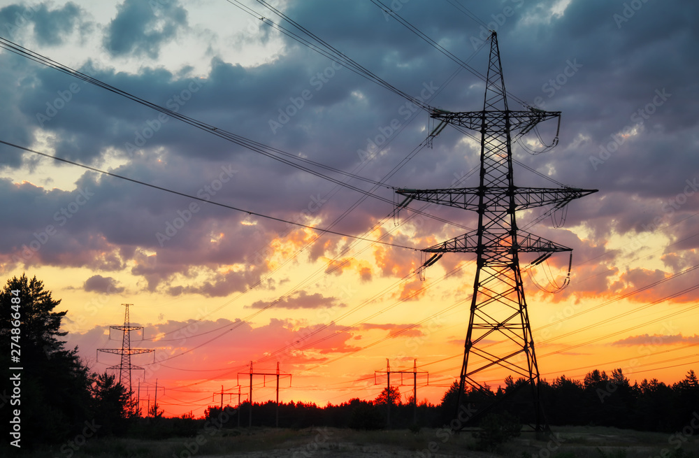 Power Lines Silhouette