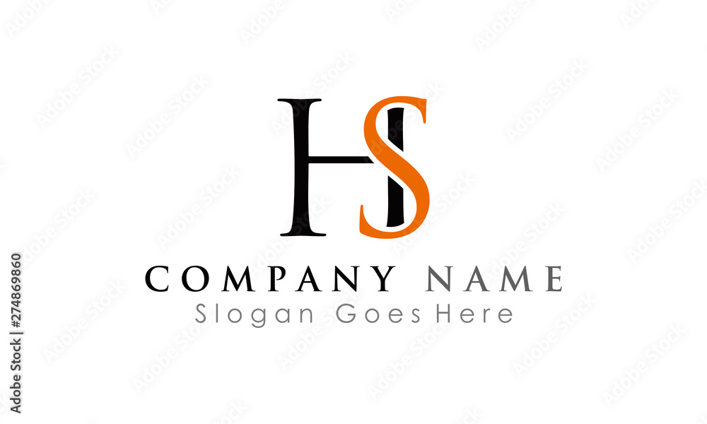 letter HS logo Stock Vector | Adobe Stock