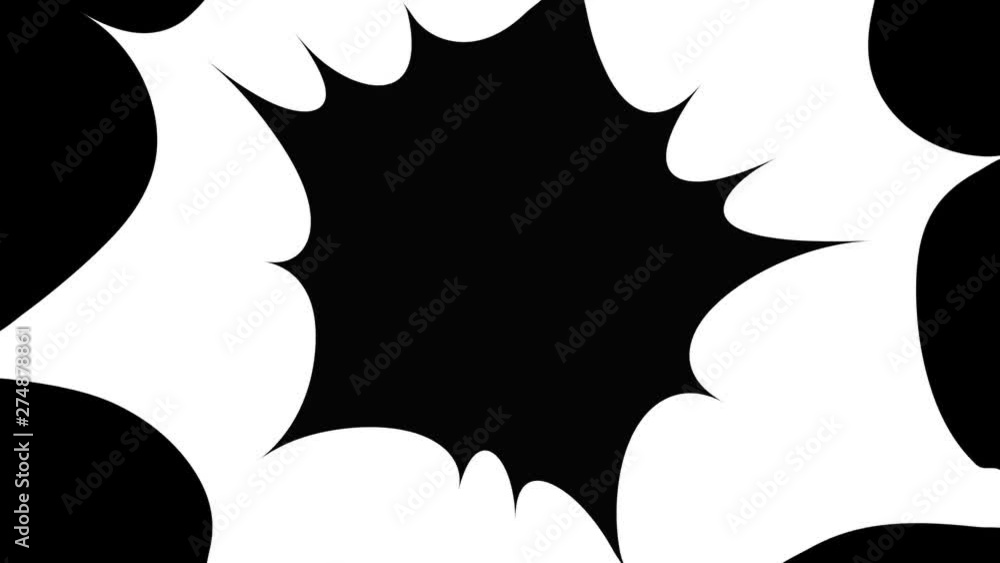 Cartoon basic Shape animations on black background.Basic shape ...