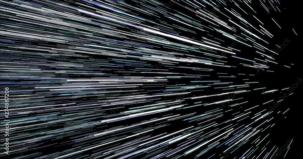 Lightspeed abstract background with moving stars on a black background ...