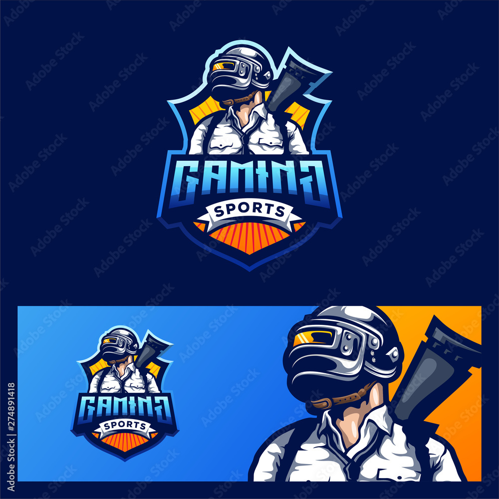 gaming logo design vector illustration Stock Vector | Adobe Stock