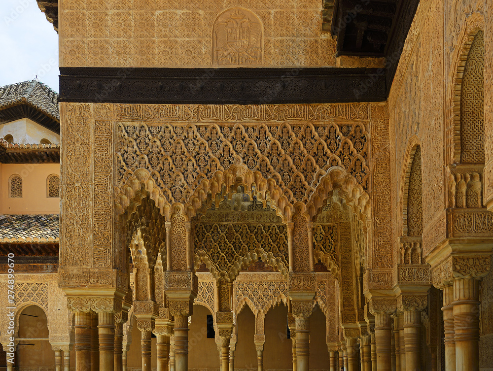 Nasrid Palaces (Palacios Nazaríes) Alhambra Palace, Granada, Andalusia ...