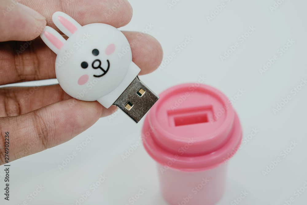 USB Flashdrive Cute cartoon image Stock Photo | Adobe Stock