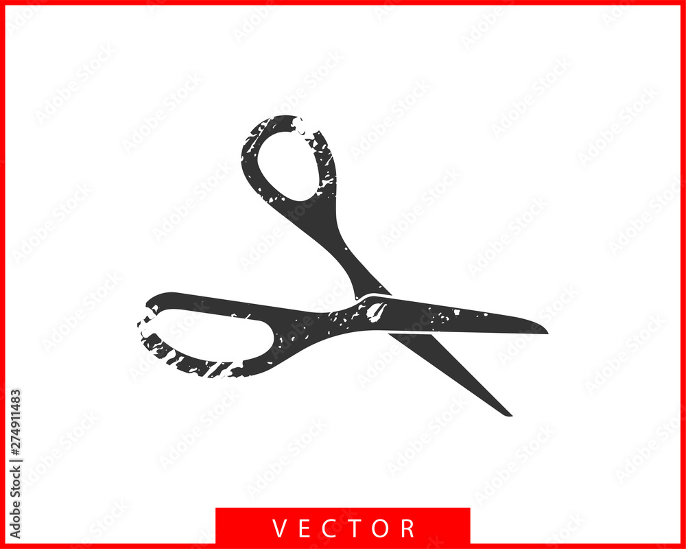 Scissor icon. Scissors vector design element or logo template. Black ...