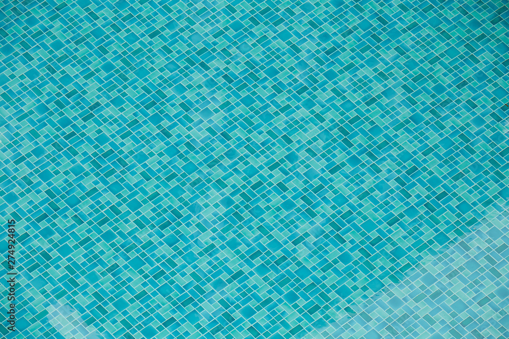 Swimming pool tile Texture background. Clear and transparent water in ...