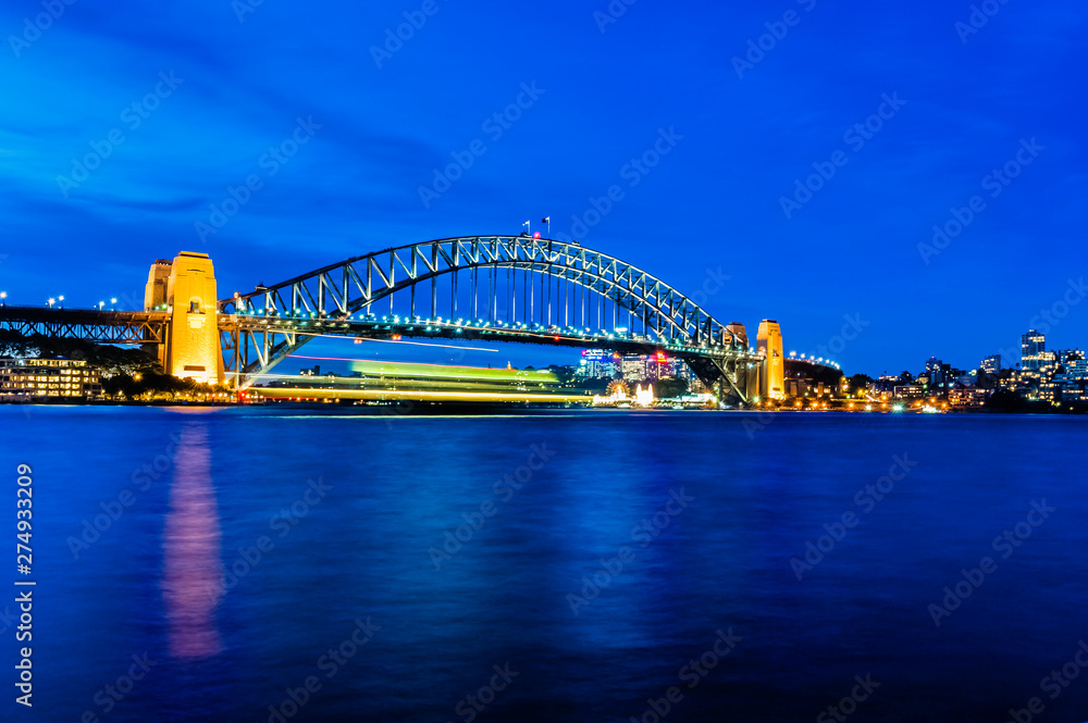 Sydney Harbour Bridge at night one of the most famous landmarks in ...