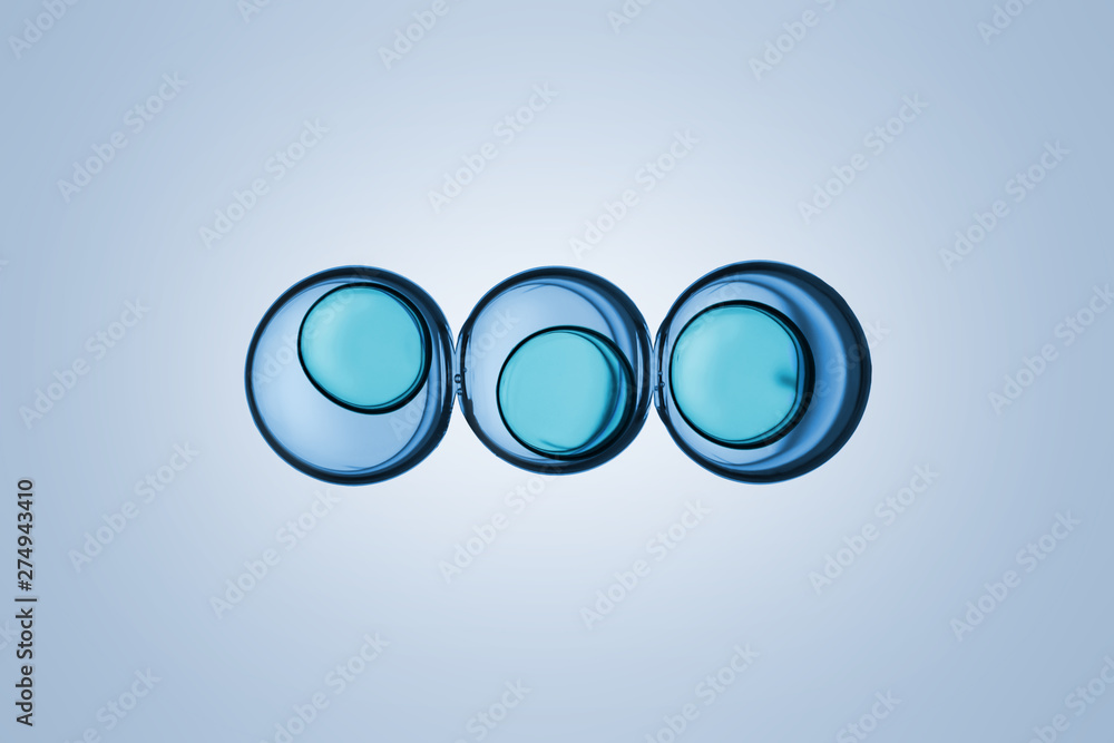 Cells division process, Cell divides into two cells Stock Photo | Adobe ...