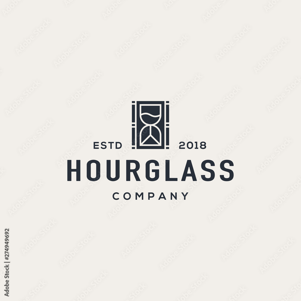 Hourglass logo design concept. Universal hourglass logo. Stock Vector ...