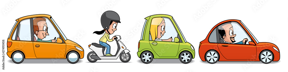 Group of vehicles Stock Illustration | Adobe Stock