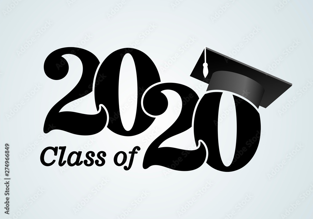 Class of 2020 with graduation cap. Congratulations on graduation with ...