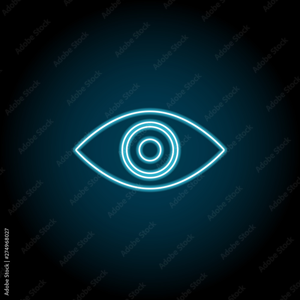 observation key neon icon. Simple thin line, outline vector of ...
