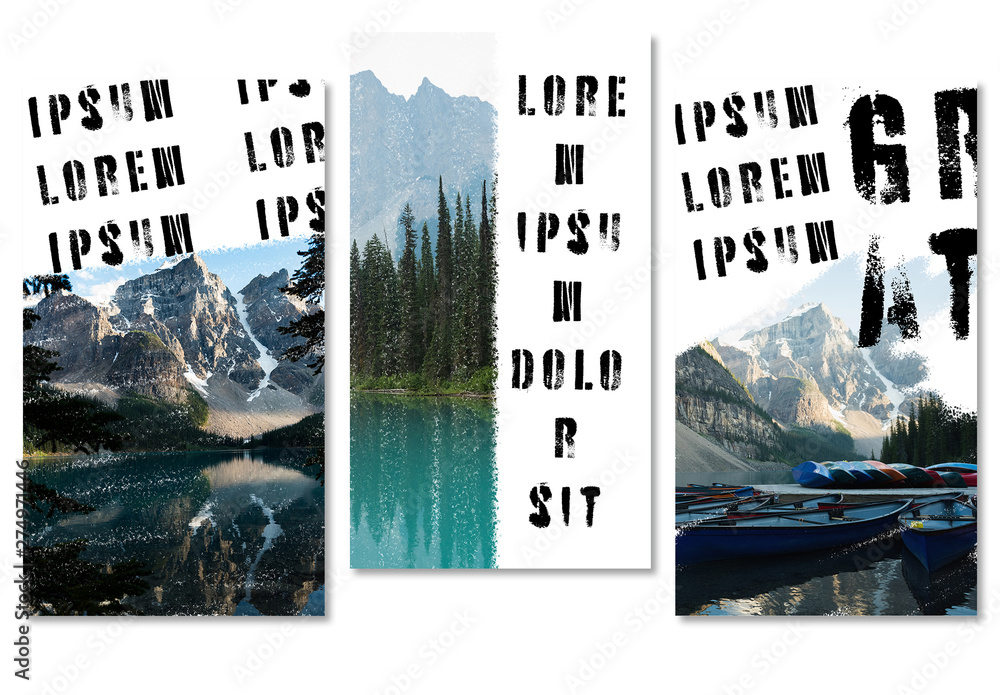 Social Media Post and Story Layouts with Rustic Textures Stock Template ...