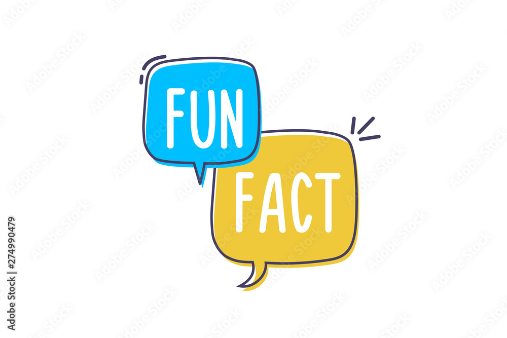 Vector fun and cheerful doodle speech bubble with the words Fun Fact ...