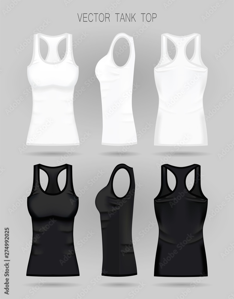 Blank Womens Tank Top Back