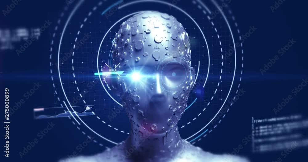 Stylish Advanced AI Robot Deep Learning - Technology Related 3D 4K ...