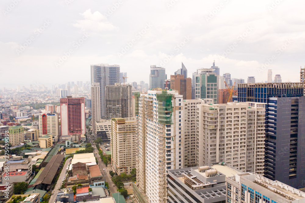 Modern city. The city of Manila, the capital of the Philippines. Modern ...