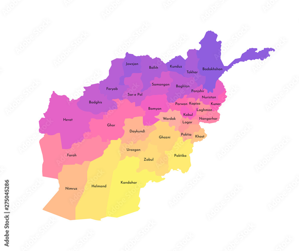 Vector isolated illustration of simplified administrative map of ...