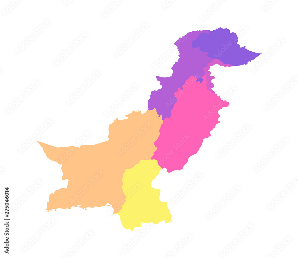 Vector isolated illustration of simplified administrative map of ...