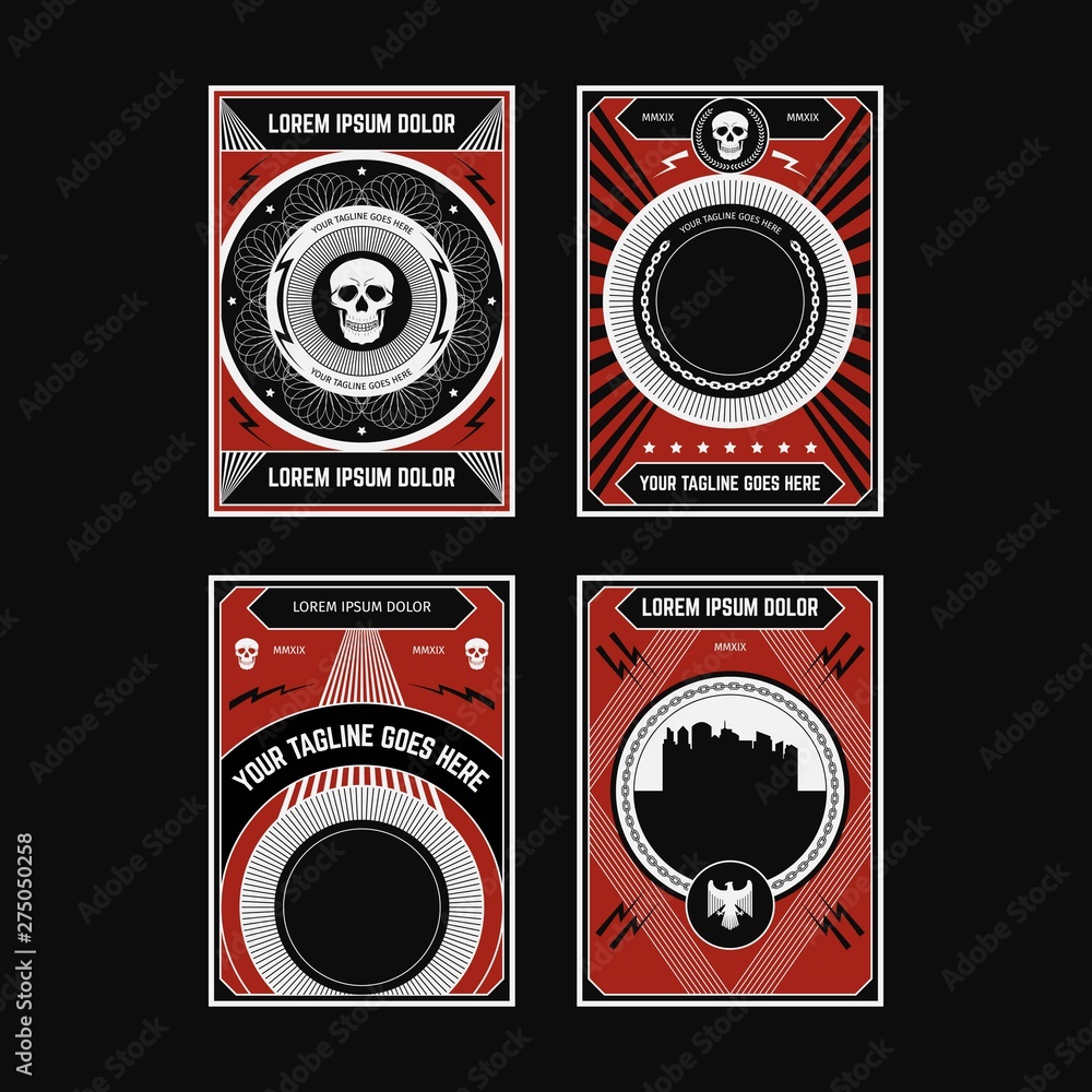 PROPAGANDA POSTER BACKGROUND COLLECTIONS Stock Vector | Adobe Stock