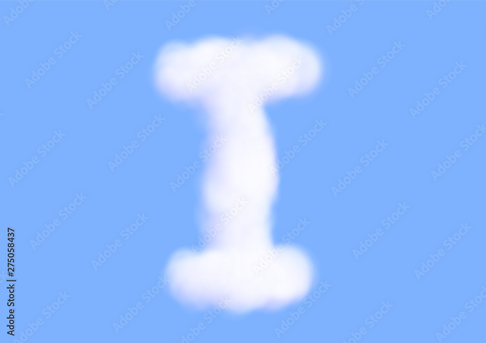 Consonant realistic white cloud vectors on blue sky background ...