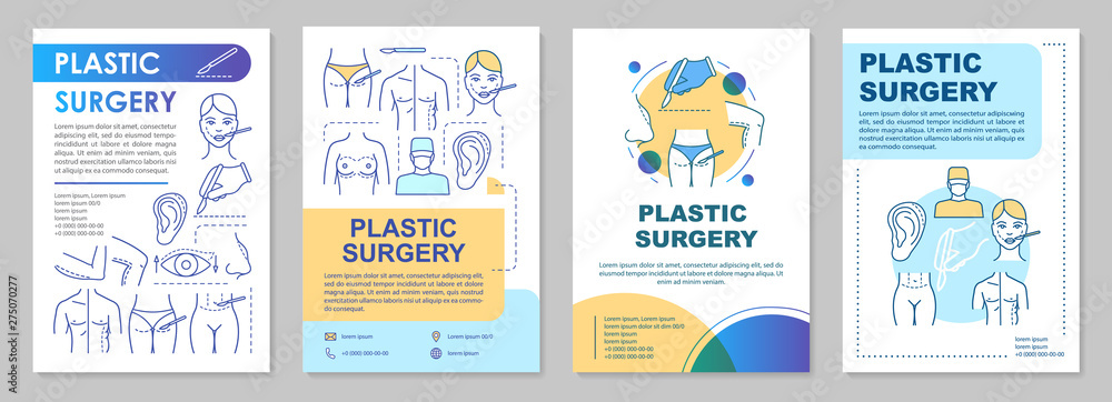 Reconstructive plastic surgery brochure template layout Stock Vector ...