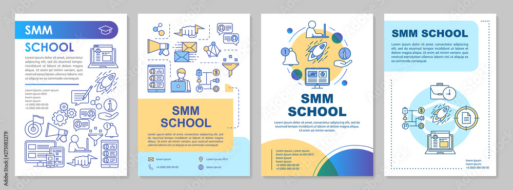 SMM school brochure template layout. Flyer, booklet, leaflet print ...