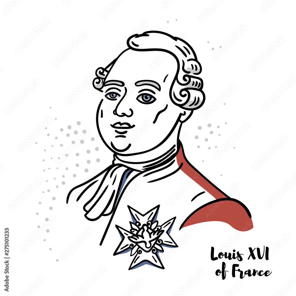 Louis XVI of France Portrait vector de Stock | Adobe Stock