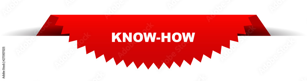 red vector banner know how Stock Vector | Adobe Stock