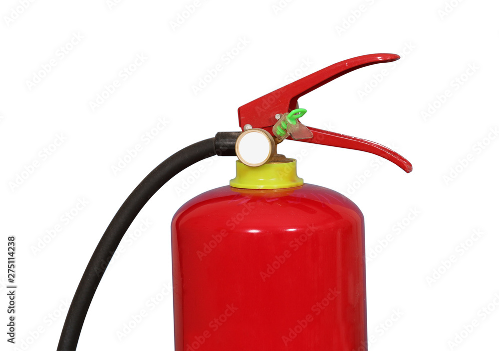 fire extinguisher isolated on white background, fire extinguishing ...