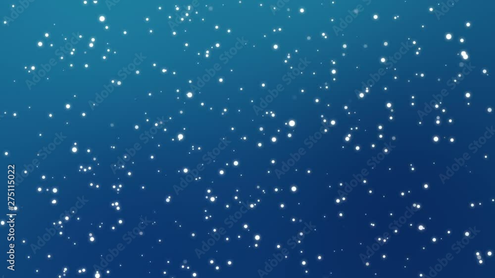 Starry night sky animation made of glittering light particles ...