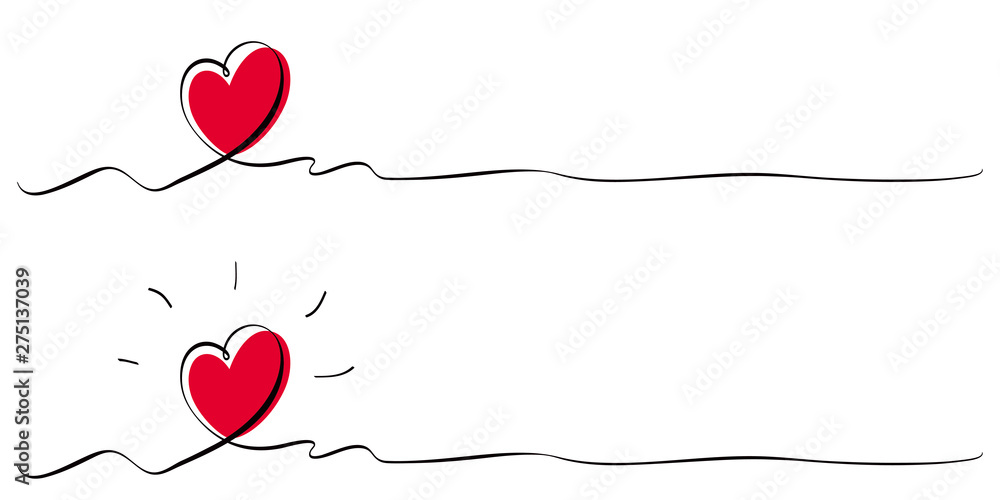 LIGNE DE COEUR ROUGE Stock Vector | Adobe Stock