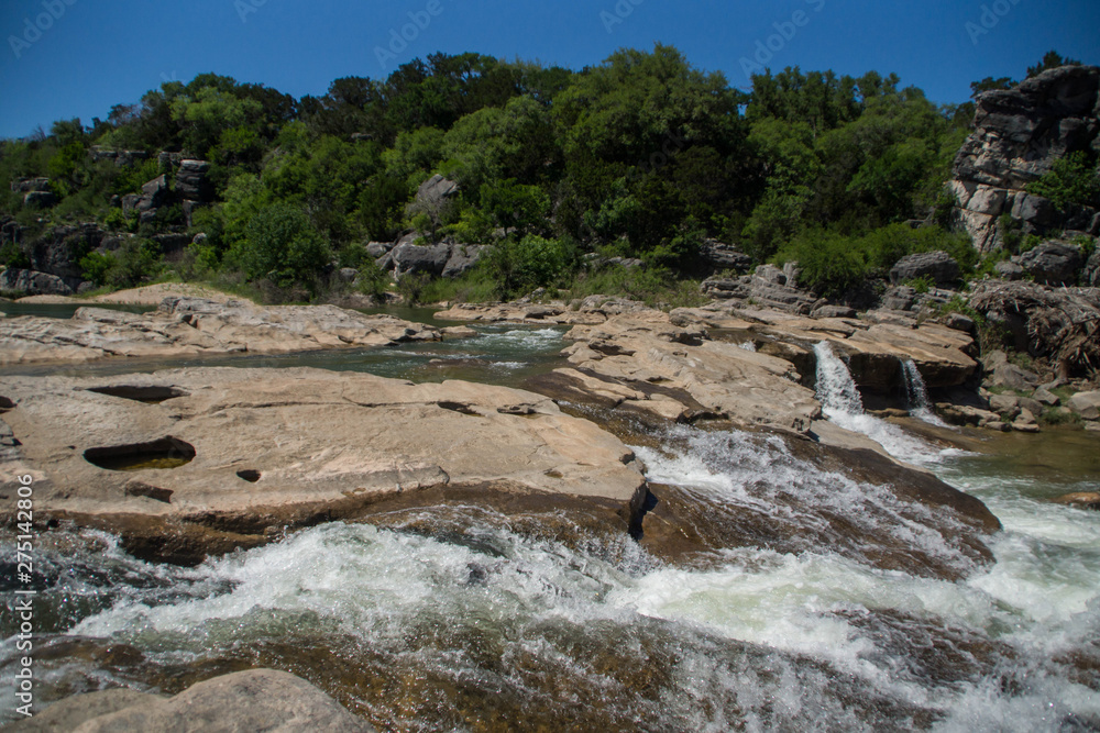 Visiting Pedernales Falls State Park, Texas hill country, USA Stock ...