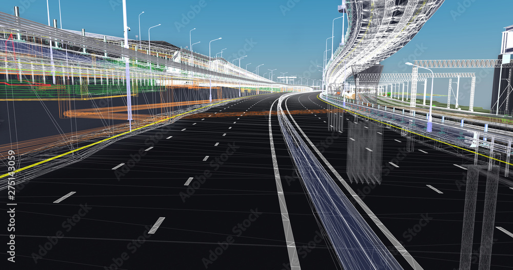 The BIM model of the of transportation infrastructure object of ...