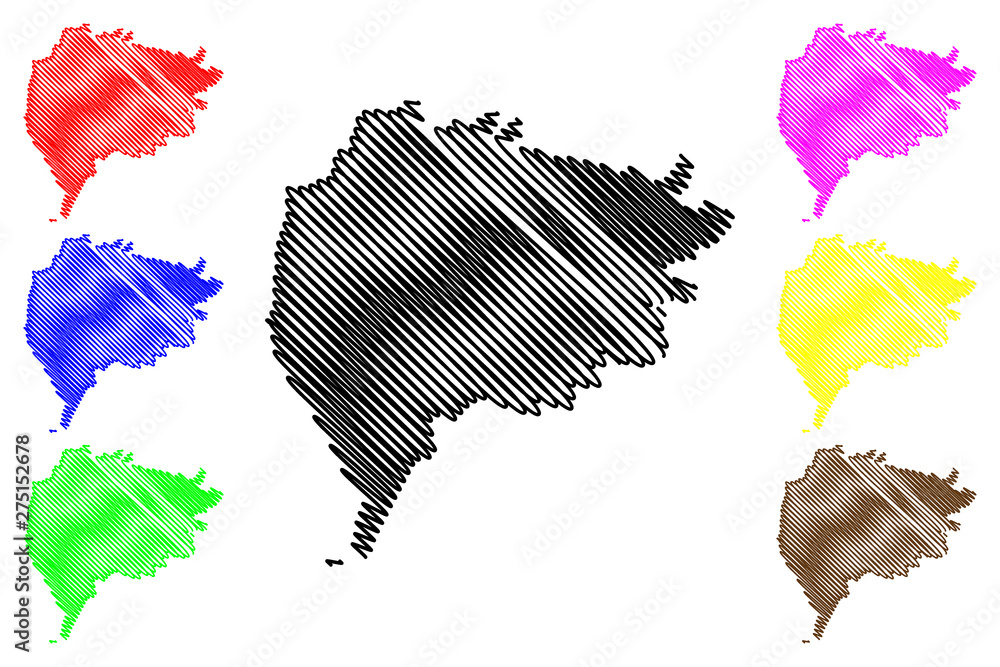 Taiz Governorate (Governorates of Yemen, Republic of Yemen) map vector ...