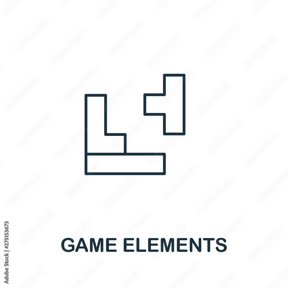 Game Elements vector icon symbol. Creative sign from gamification icons ...