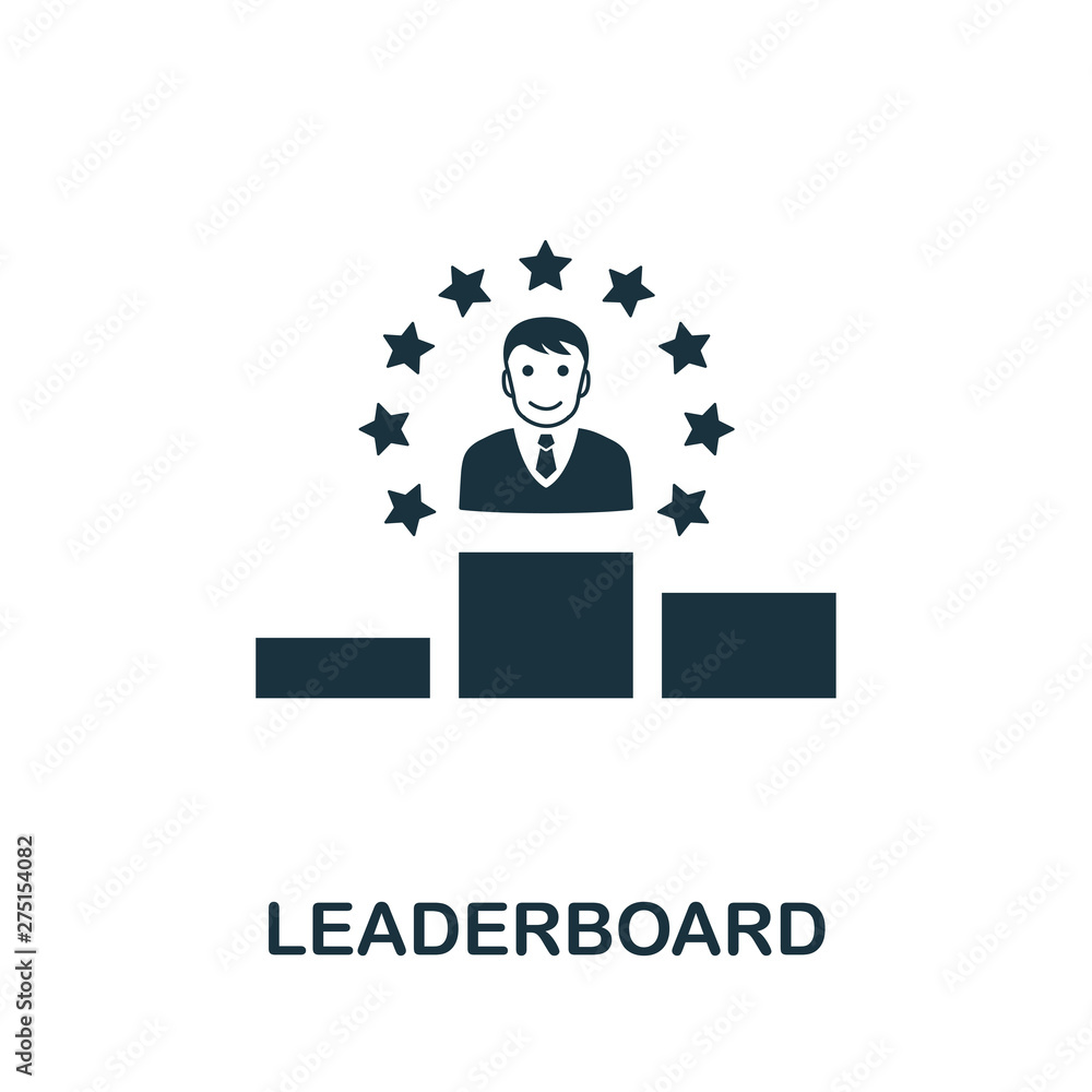 Leaderboards vector icon symbol. Creative sign from gamification icons ...
