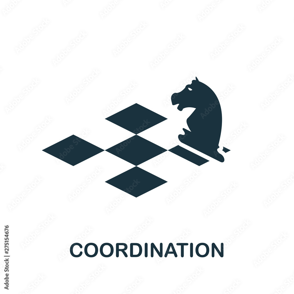Coordination vector icon symbol. Creative sign from gamification icons ...