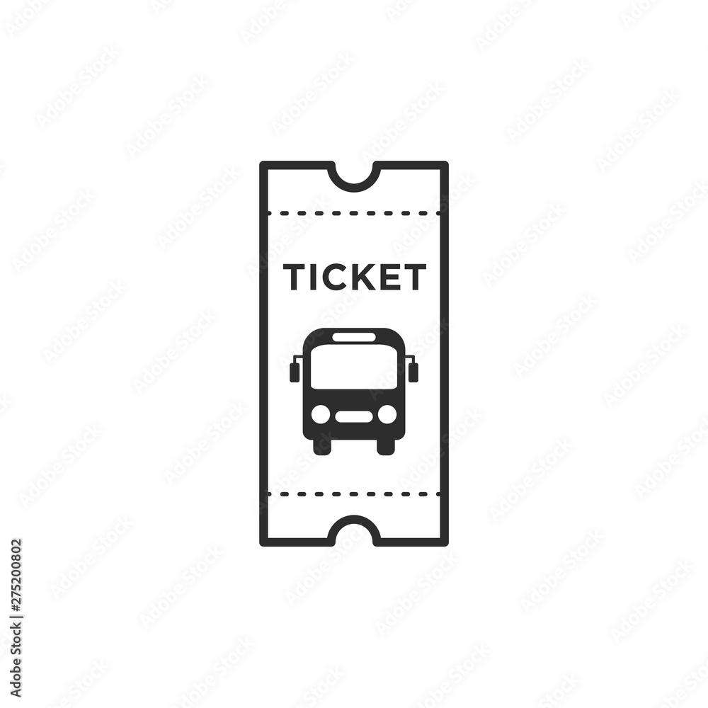 Ticket icon template black color editable. Ticket style vector sign ...