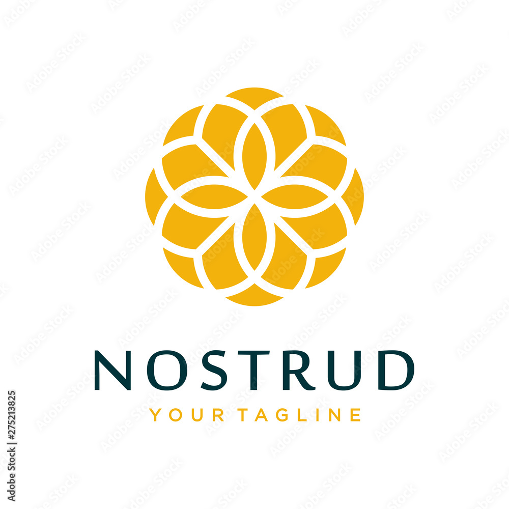 Flower logo design concept. Universal flower logo. Stock Vector | Adobe ...