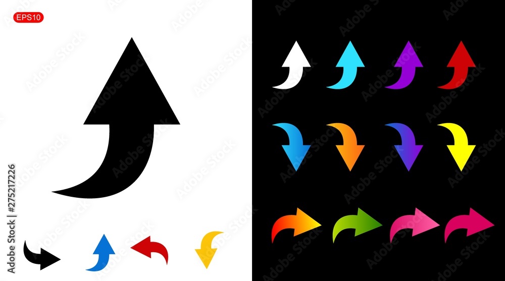 black arrow icon. flat style. arrow icon for your web site design, logo ...