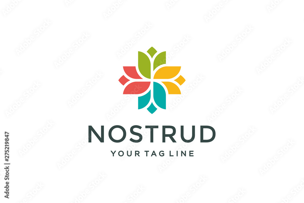 Flower logo design concept. Universal flower logo. Stock Vector | Adobe ...