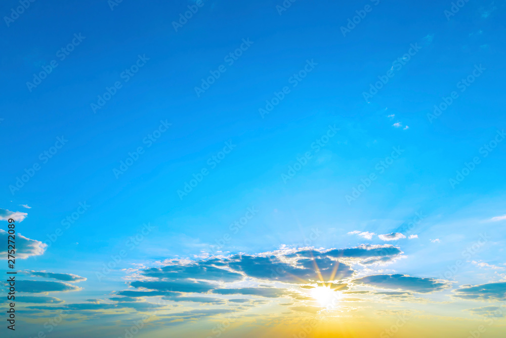 Yellow Sun In Blue Sky