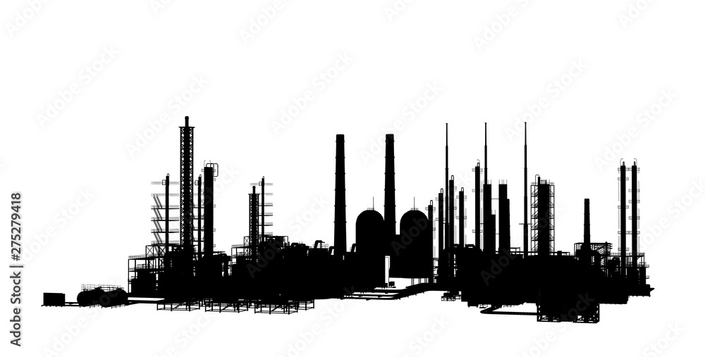 Factory Silhouette Vector Free