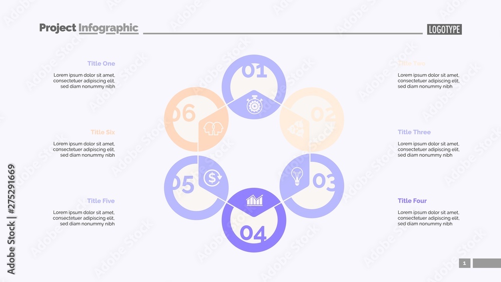 Hexagon chart. Process diagram, cycle graph, layout. Creative concept for infographics ...
