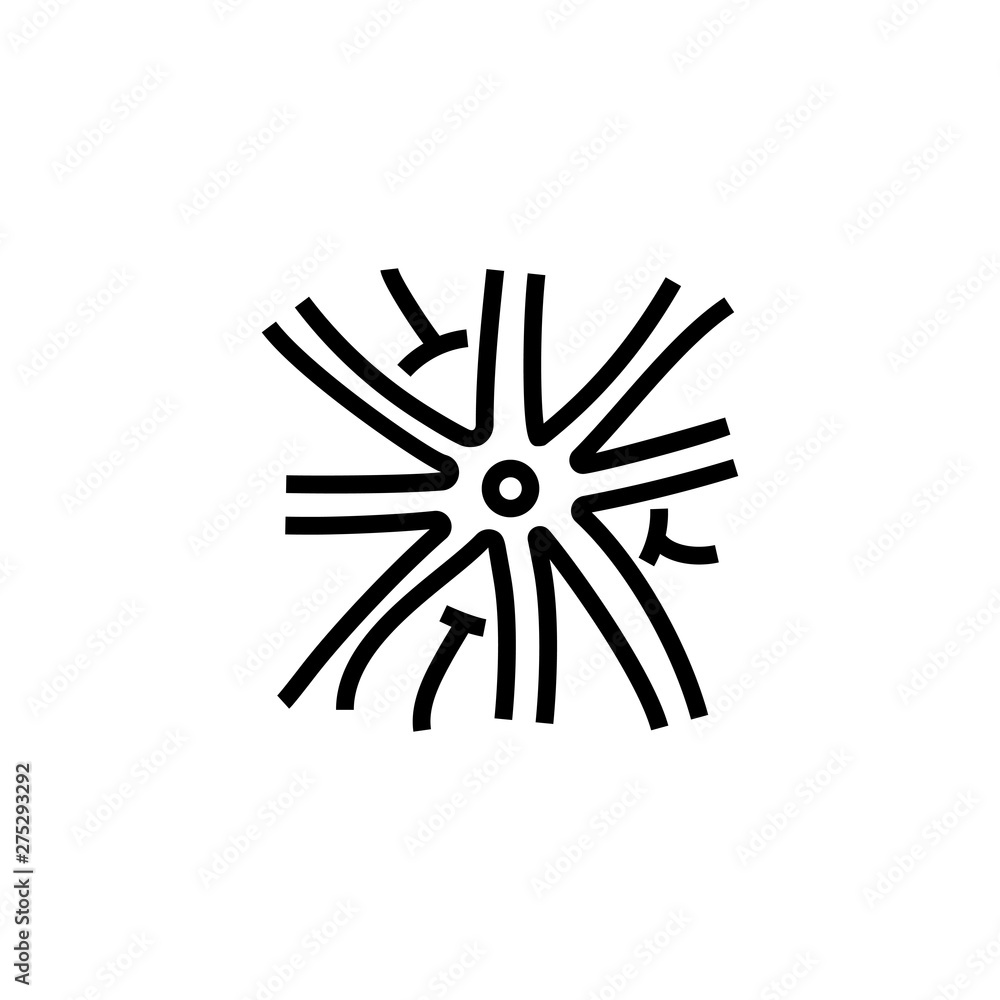 Nervous system line icon. Neuron, cell, nerve. Neurology concept ...